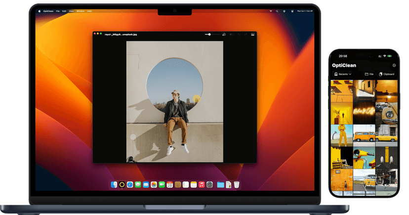 OptiClean - Easily cleanup your images on macOS & iOS.